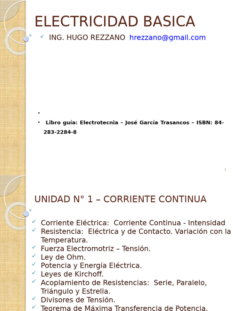 Corriente Continua 1 | PDF