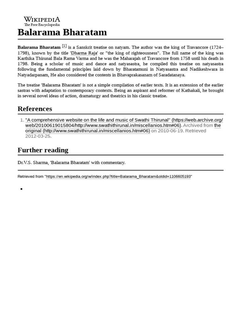 Balarama Bharatam | PDF