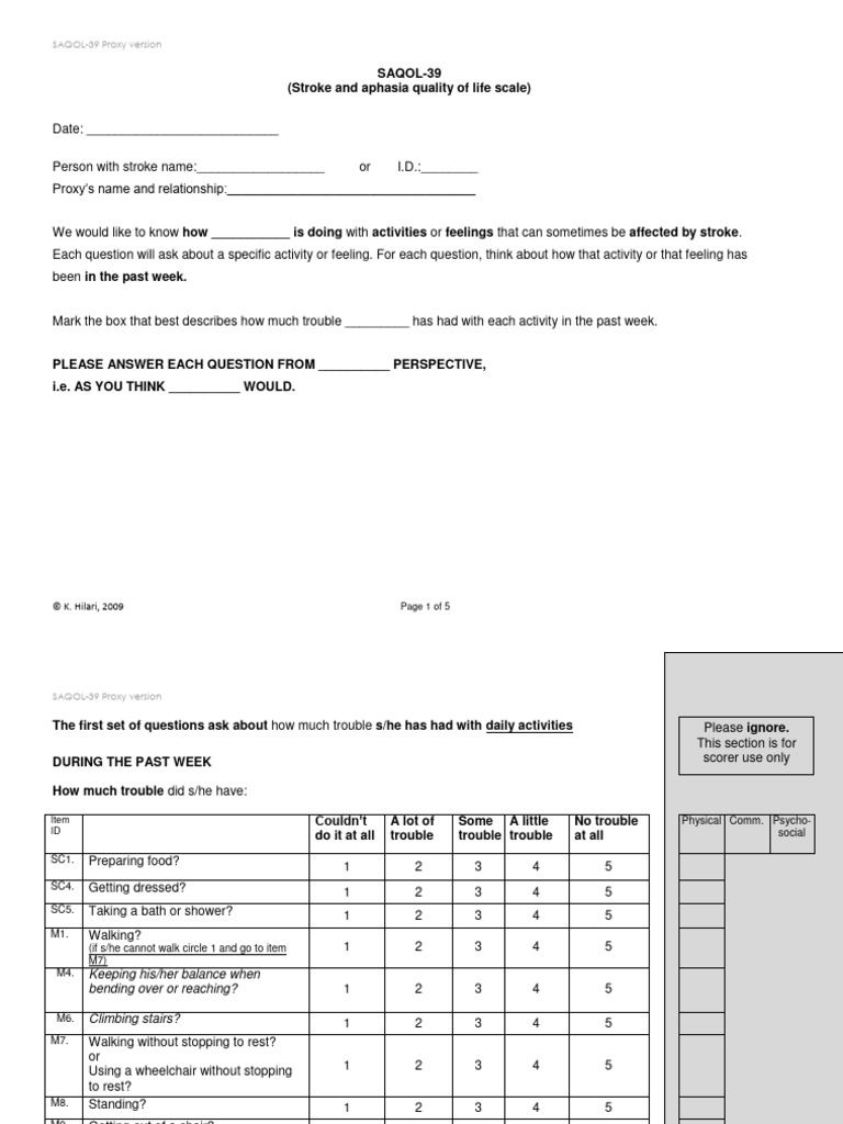 SAQOL 39 Proxy Version Sr55z7 | PDF