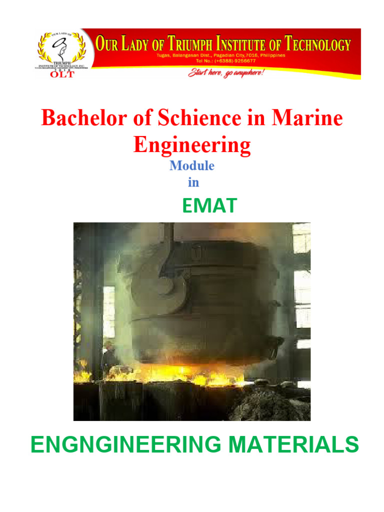 EMAT Course Overview in Marine Engineering | PDF | Steel | Pig Iron