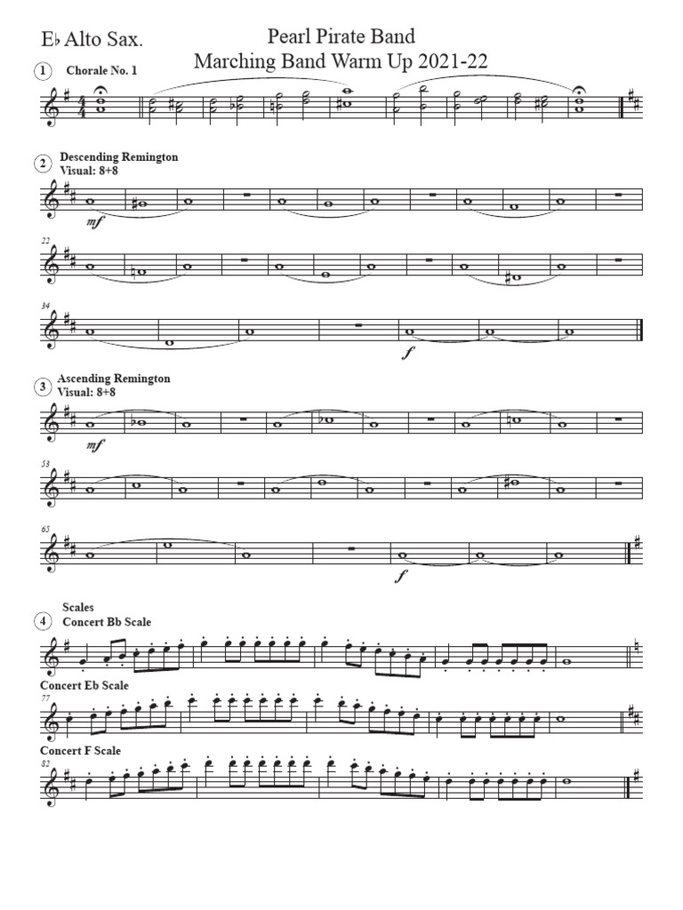 Warm+Up+Exercises+2021 22+ +Eb+Alto+Sax. | PDF