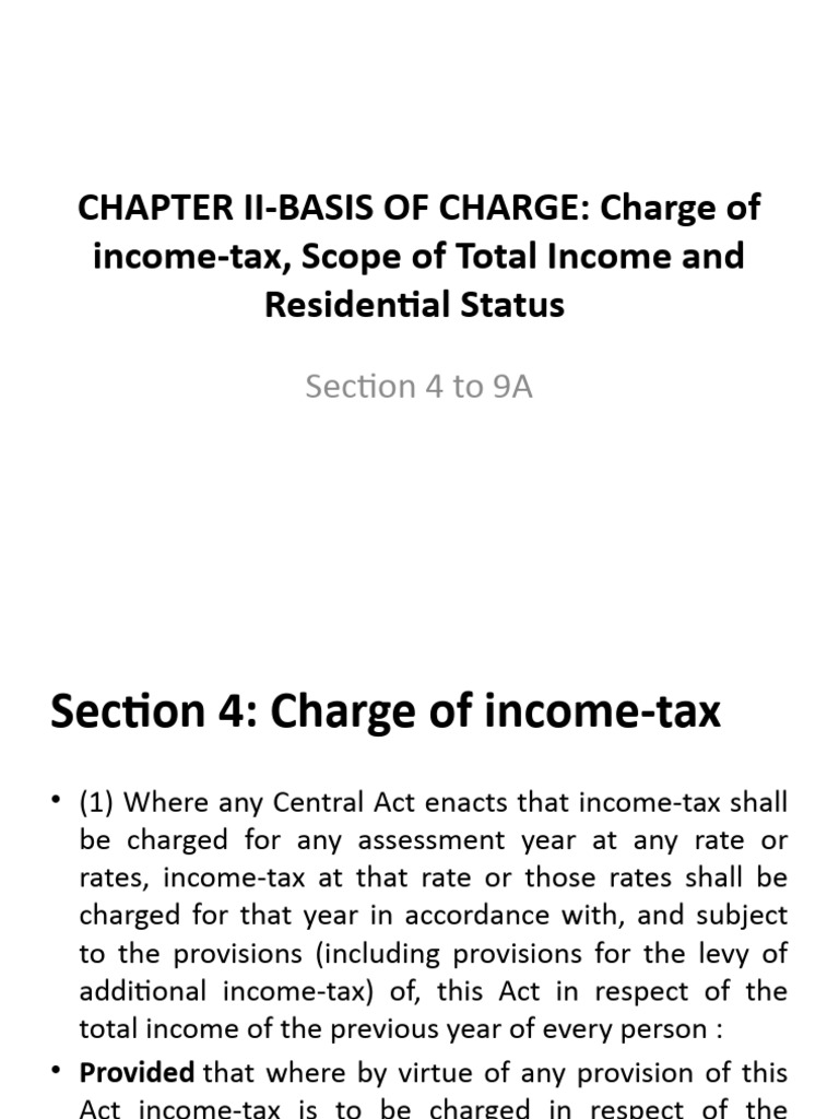 3 - Basis of Charge, Scope of Total Income | PDF | Income Tax | Accrual