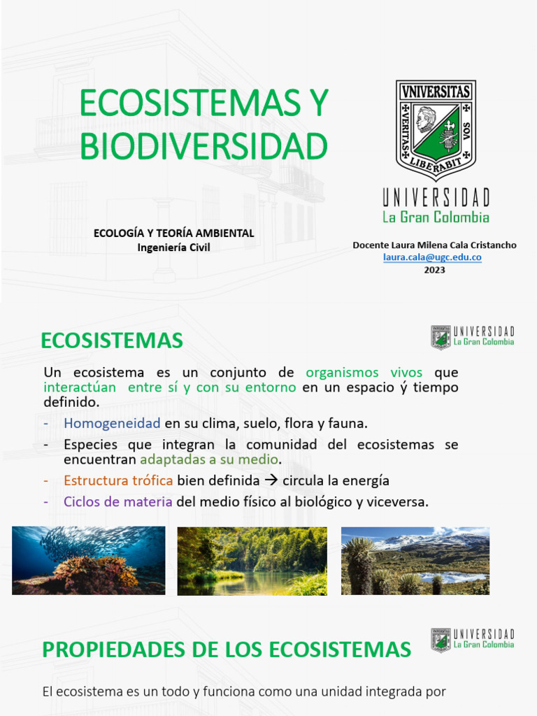 Ecosistemas Y Biodiversidad Pdf Ecosistema Biodiversidad
