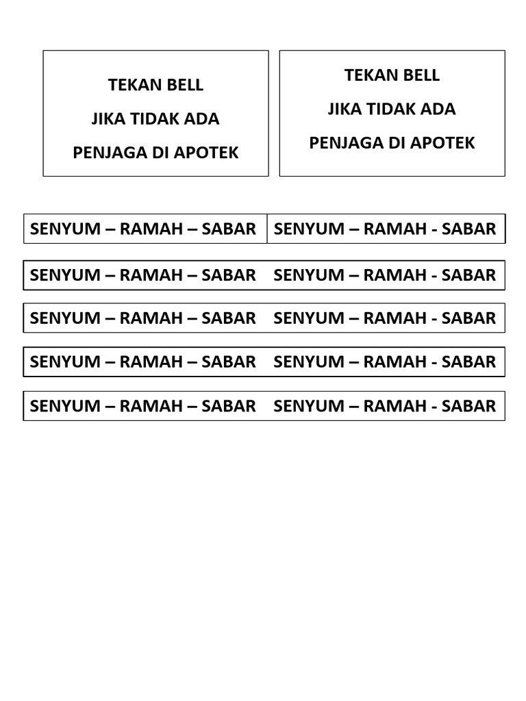 Tekan Bell Jika Penjaga Tidak Ada | PDF