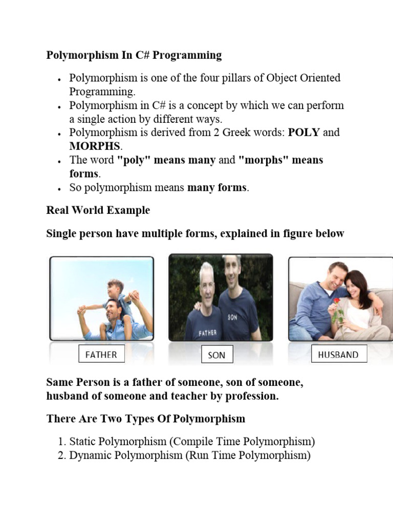 Polymorphism in Csharp | PDF