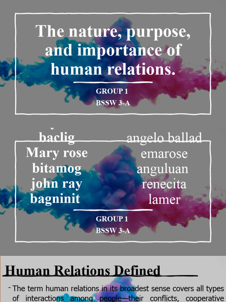 Importance of Human Relations in Workplaces | PDF