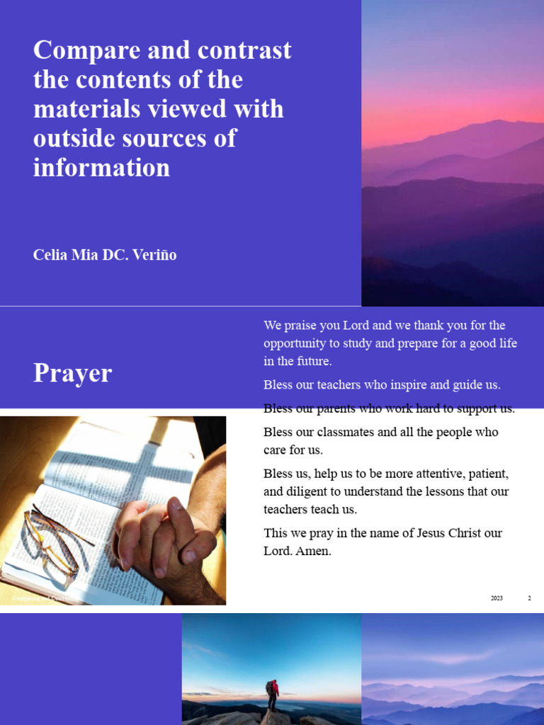 Compare and Contrast The Contents of The Materials | PDF | Microsoft ...