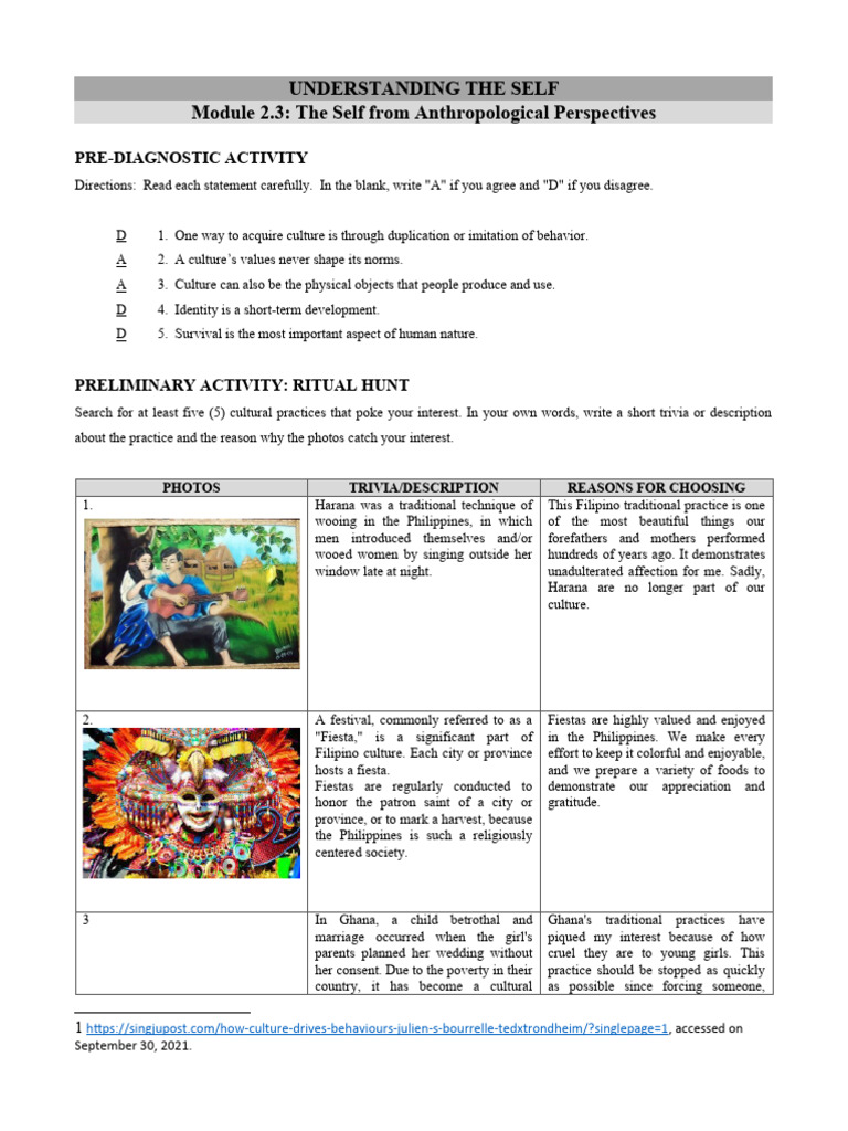 Uts - Module 2.3 - Worksheet | PDF | Festival