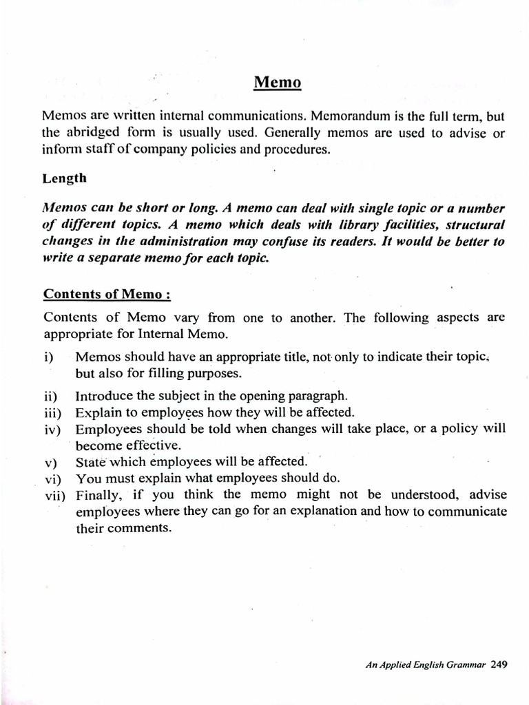 Memorandum | PDF