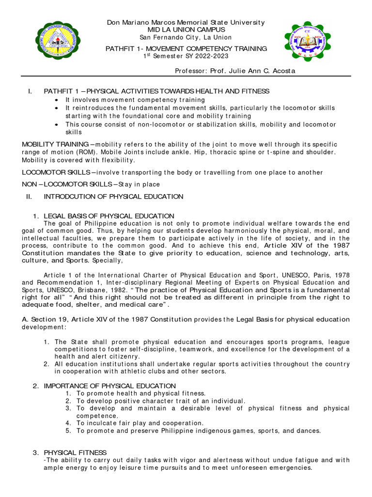 PATHFIT-101-FIRST-DISCUSSION | PDF | Strength Training | Physical Fitness