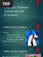 PMLS 2 Unit 7 Capillary Puncture Equipment Procedure | PDF