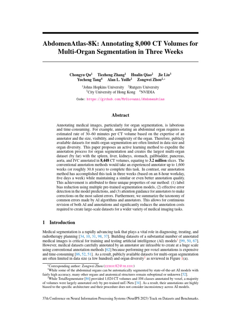 【医学图像】annotating 8 000 Abdominal Ct Volumes For Multi Organ