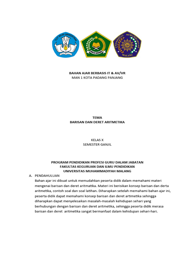 Template Bahan Ajar | PDF | Metode & Bahan Ajar