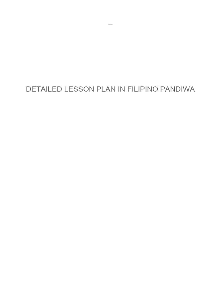 detailed-lesson-plan-in-filipino-pandiwa | PDF