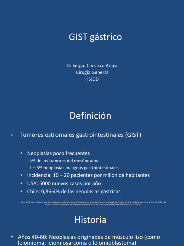 GIST Gástrico | PDF | Cáncer | Medicina CLINICA