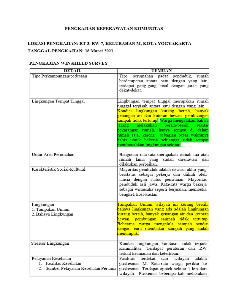 Aplikasi Sdki - Slki - Siki Dalam Askep Komunitas 2022 | PDF