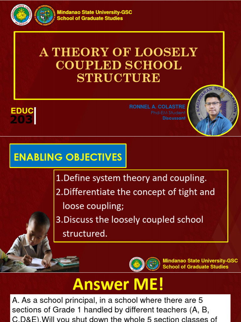 Colastre - A Theory of Loosely Cooupled School Structure | PDF ...