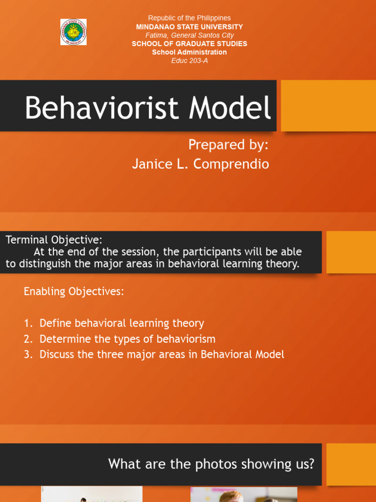 Comprendio-Janice Behaviorist Model SlideDeck | PDF | Behaviorism ...