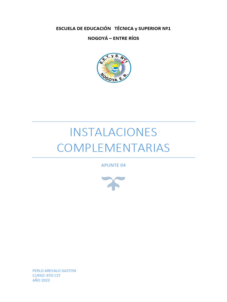 Apunte 04-Instalaciones Complementarias | PDF