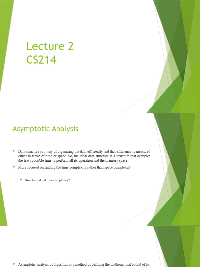 BSIT F21 DS & Algo Lecture 2 | PDF | Teaching Methods & Materials