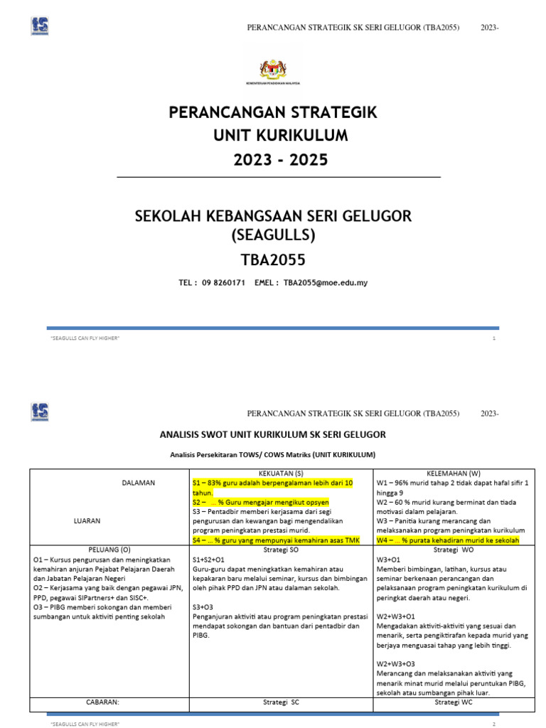 Pso Kurikulum SKSG 2023-2025 | PDF