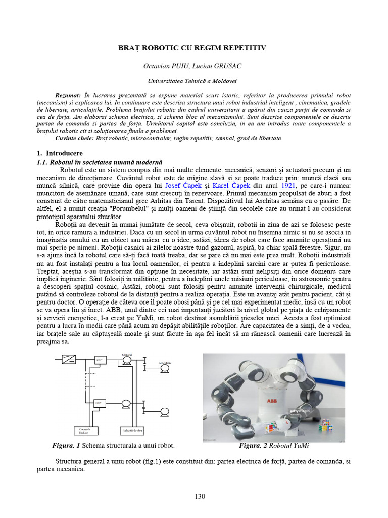 Brat Robotic Cu Sistem Repetitiv | PDF