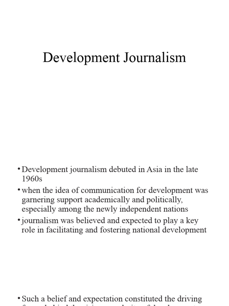 Development Journalism | PDF