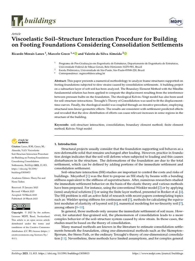 Viscoelastic Soil-Structure Interaction Procedure For Building | PDF