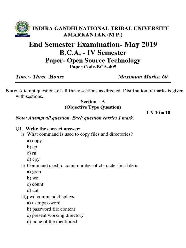 BCA IV Sem Open Source Technology | PDF | Computer File | Php