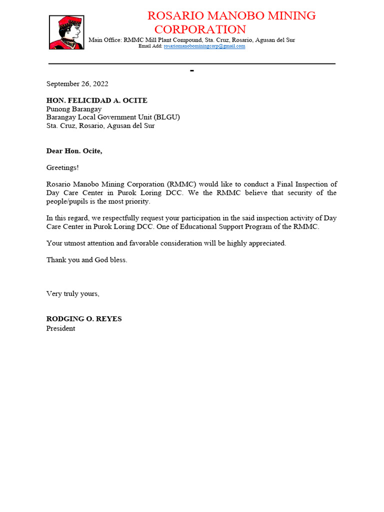 Letter Request BLGU | PDF