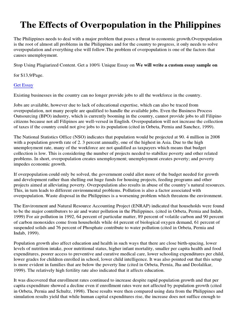 The_Effects_of_Overpopulation_in_the_Philippines | PDF | Air Pollution ...