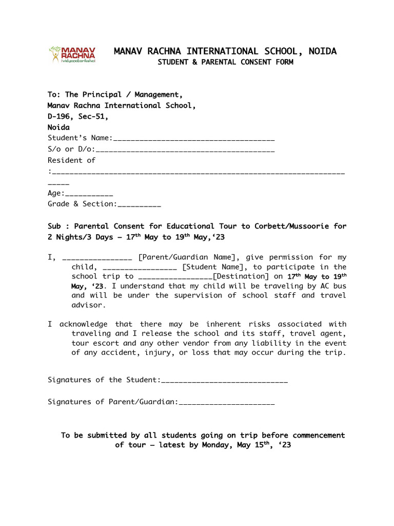 Student Consent Form | PDF