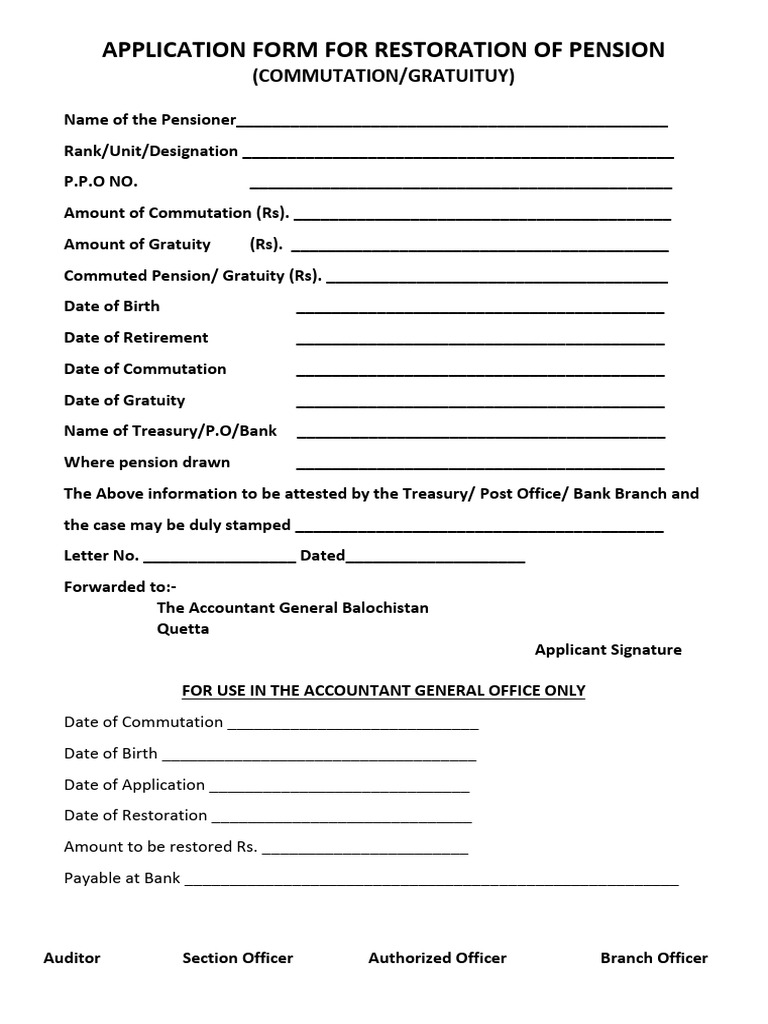 Restoration Form | PDF Restoration Form | PDF