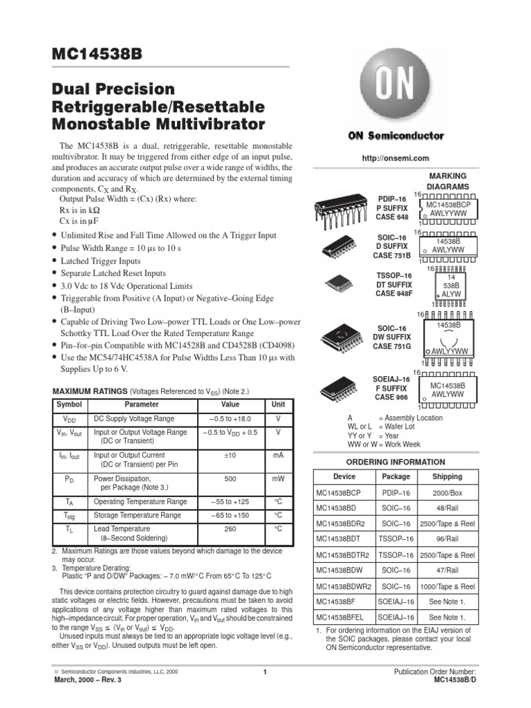 MC 14538 | PDF