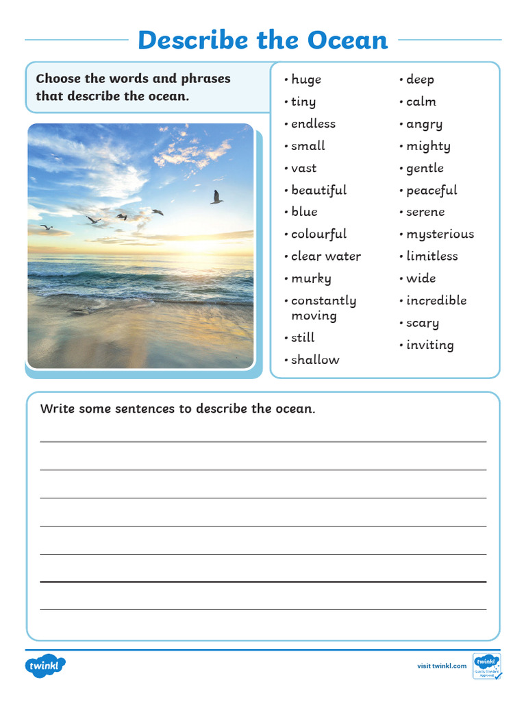 Describe The Ocean | PDF