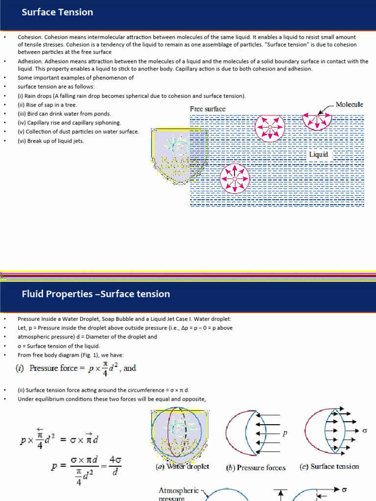 Understanding Surface Tension and Its Effects | PDF