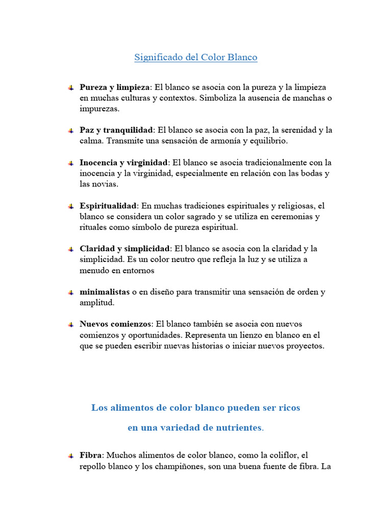 Significado Del Color Blanco | PDF