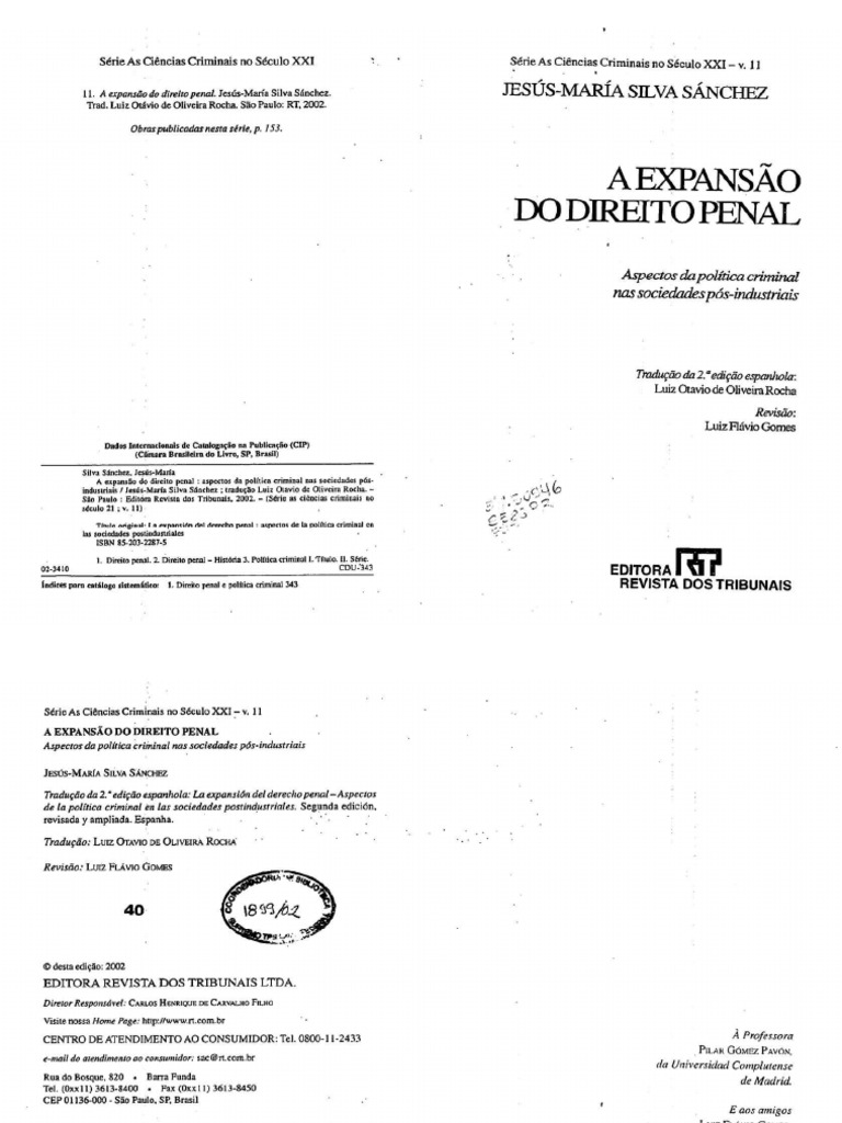 A Expansã o Do Direito Penal - Silva Sanchez - Compressed | PDF