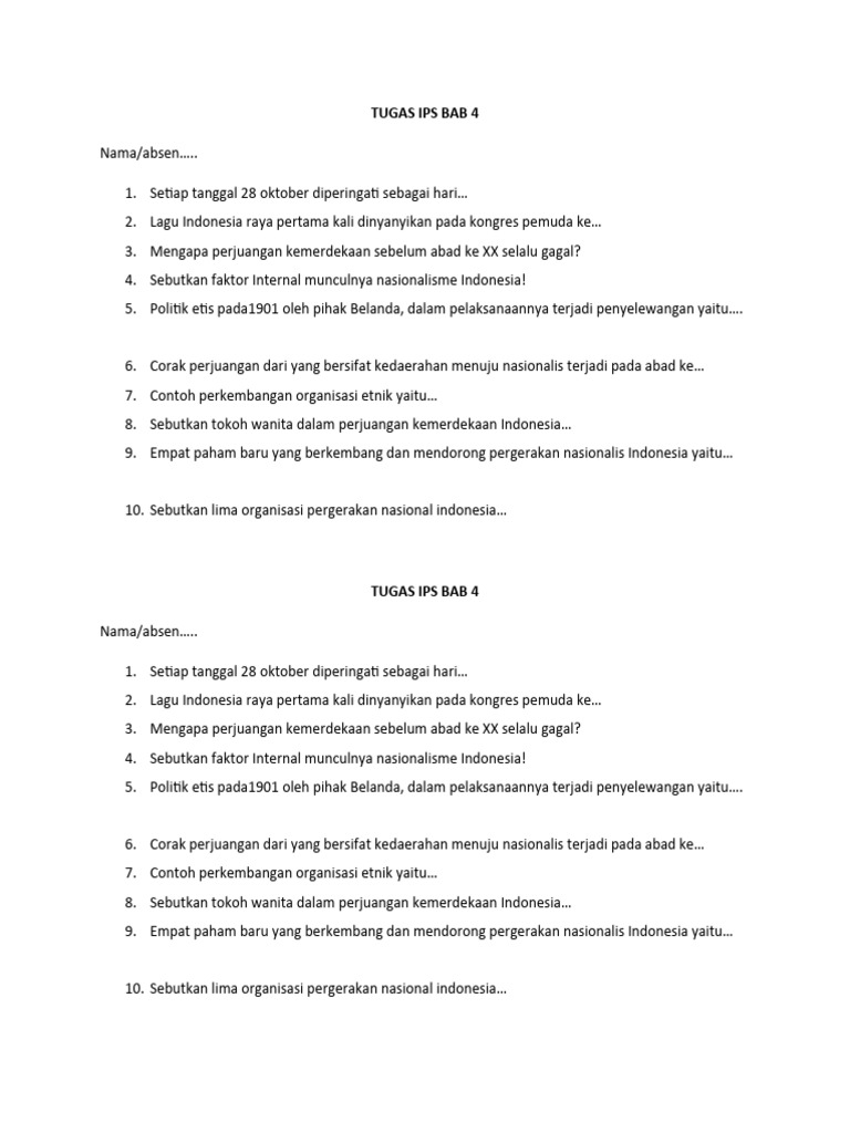 Kisi-Kisi IPS Kelas 8 | PDF