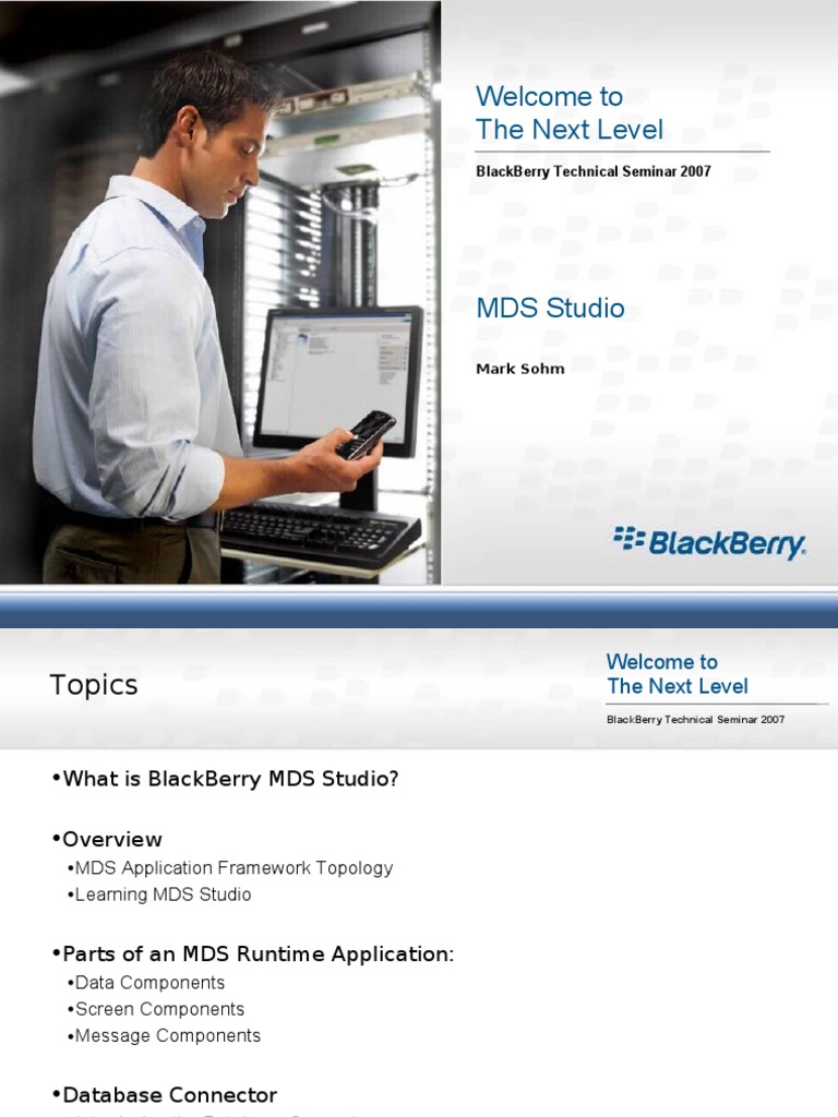 MDS Studio | PDF | Blackberry | Databases