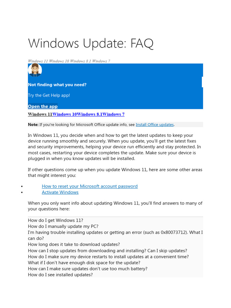 Windows 11 Update Pdf Microsoft Windows Windows 10