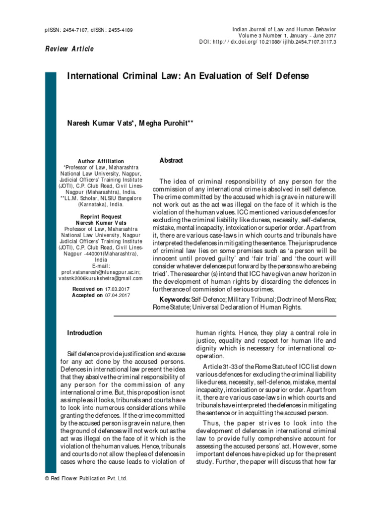 Defences in International Law | PDF Defences in International Law | PDF