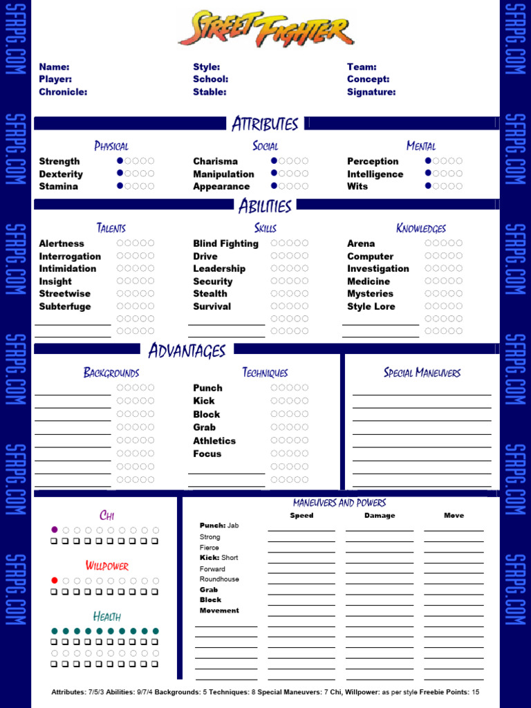 NPC Full Sheet | PDF