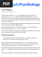 Carl Rogers Theory of Self | PDF | Self Actualization | Self Concept