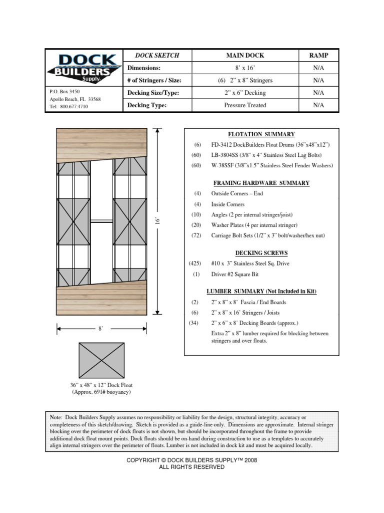 Floating Dock Drawings | PDF