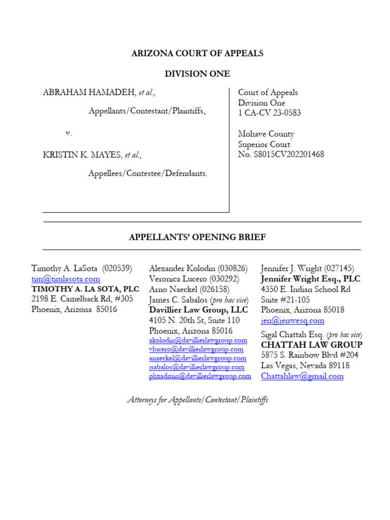 Final Appellants Opening Brief | PDF Final Appellants Opening Brief | PDF