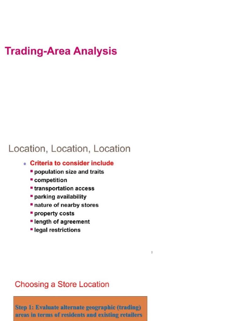 Trade Area Analysis | PDF