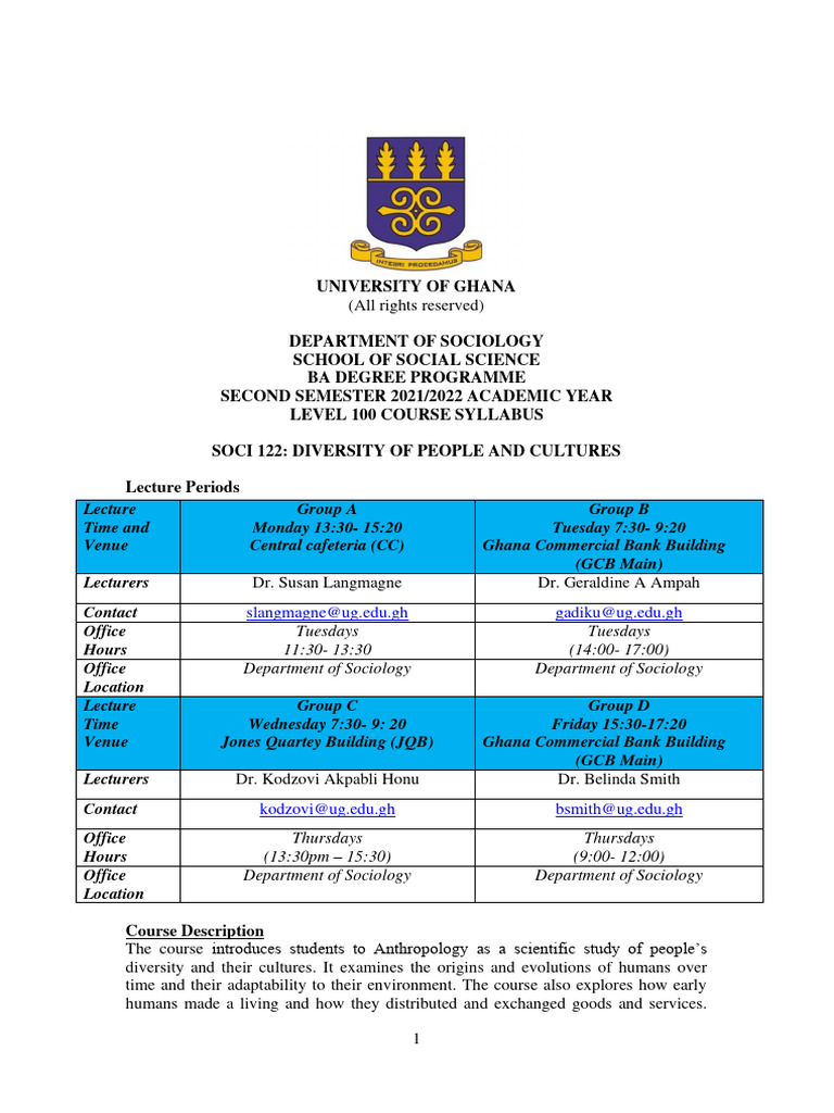 SOCI 122 Course Outline 2022 Final | PDF SOCI 122 Course Outline 2022 Final | PDF