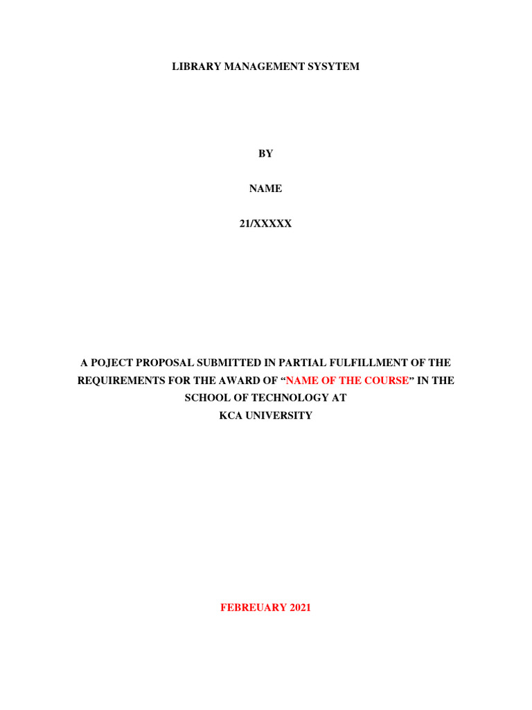 Projects Proposal Ja23 Guideline | PDF | Libraries | Software Development Process