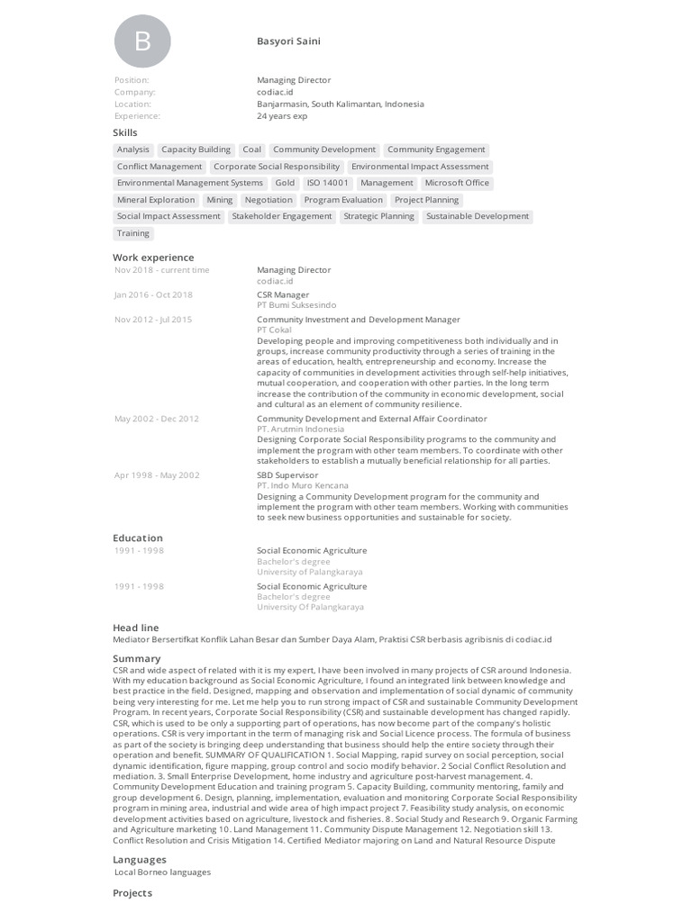 CSR & Community Development Expert | PDF